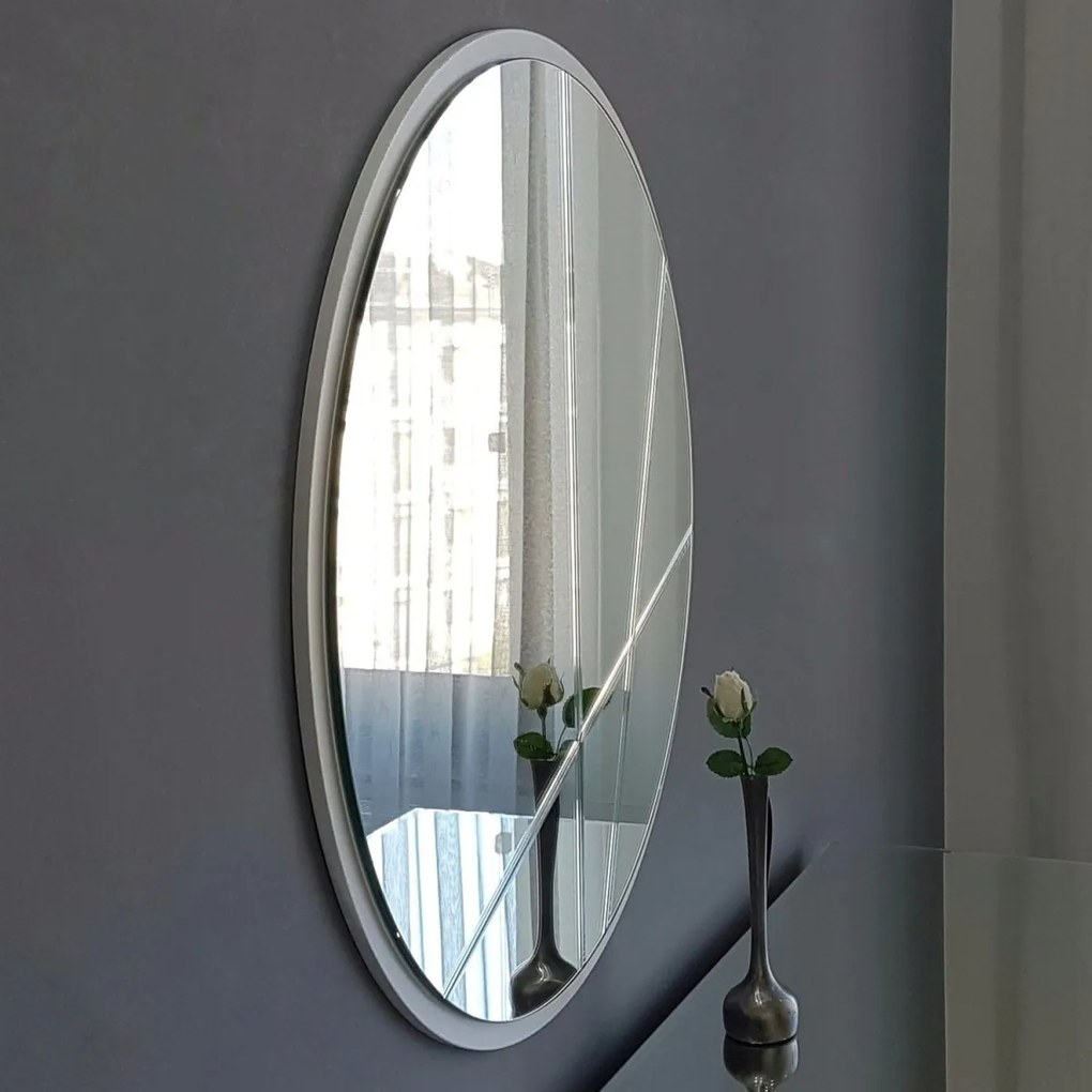 Kulaté nástěnné zrcadlo Lagas 60 cm stříbrné