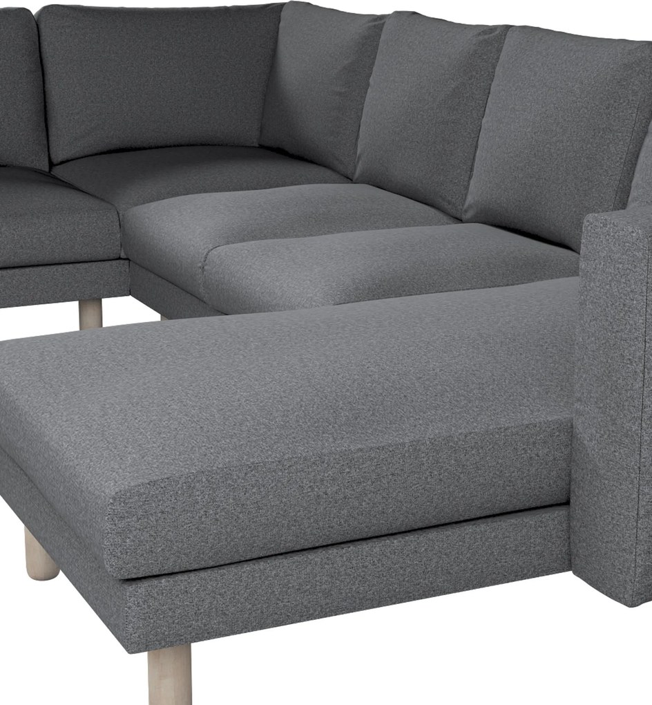 Potah na pohovku IKEA Norsborg rohová, 5-místná se šezlongem barva šedá látka pletený vzor
