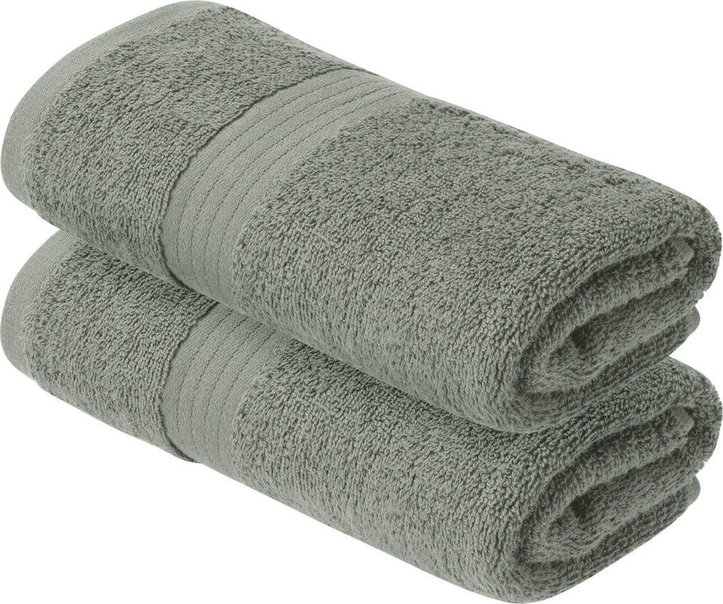 Livarno® Froté ručník, 50 x 100 cm, 500 g/m2, 2 kusy (mintová)