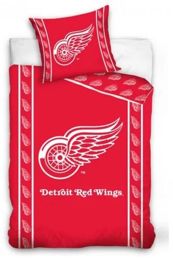 Bavlněné hokejové povlečení Detroit Red Wings 140x200 + 70x90 cm