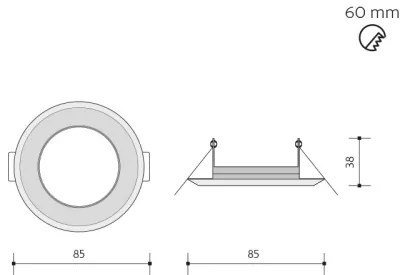 Podhledové svítidlo Panlux PPD-R50/B bílá