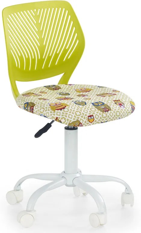 Dětská otočná židle Halmar BALI zelená