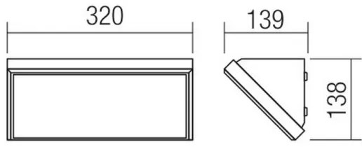 Redo 90160 - LED Venkovní nástěnné svítidlo MAKO 1xLED/21W/230V IP65