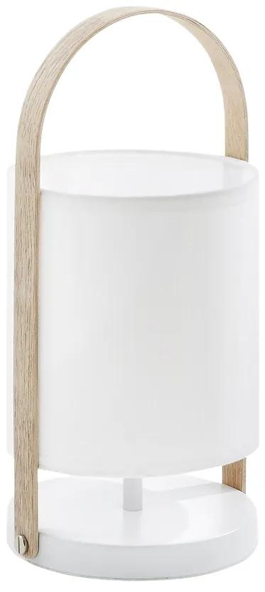 Bílá bavlněná stolní lampa Kave Home Zayma