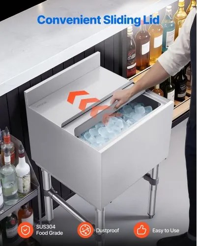 Komerční chladicí nádoba na led, Maximální kapacita 46,7 l VEVOR