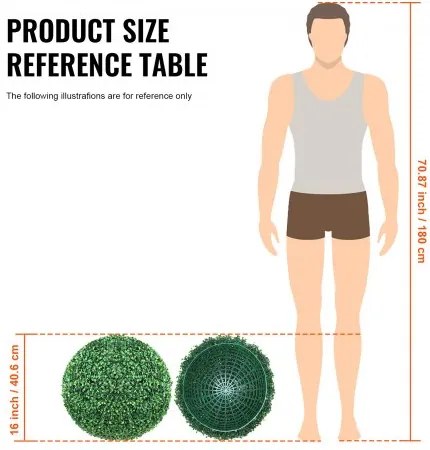 Umělé topiary Zimostráz, 61 cm vysoký (2 kusy)