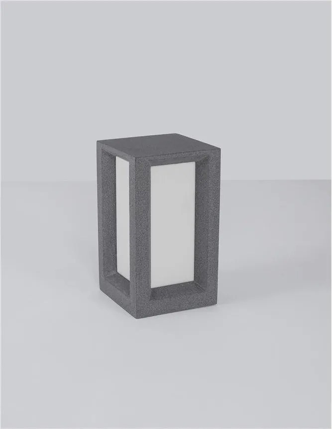 NV 9739351 Venkovní sloupkové svítidlo CASTRO šedý pískovec a akryl E27 1x12W bez žárovky 100-240V IP65 - NOVA LUCE