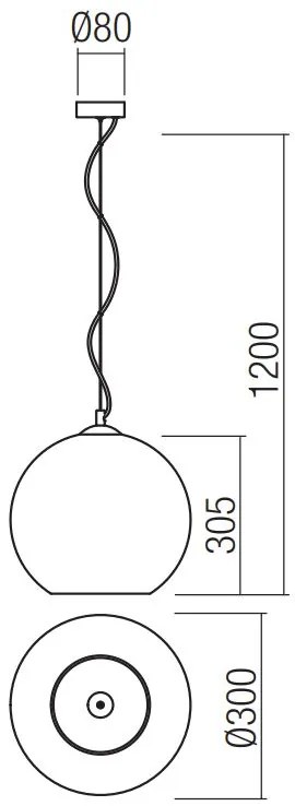 Redo Designové závěsné svítidlo Bowl Ø 30cm Barva: Chrom