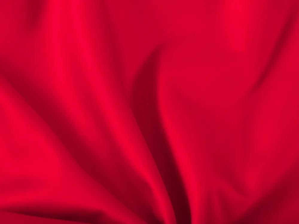 Biante Kulatý bavlněný saténový ubrus ST-010 Sytě červený Ø 120 cm