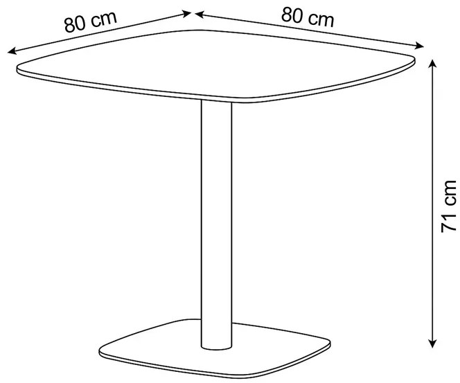 Autronic Jídelní stůl DT-X7117 Odstín: Bílá mat