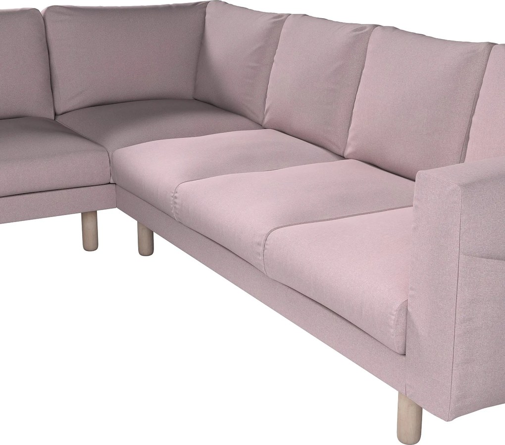 Potah na pohovku IKEA Norsborg rohová 5-místná barva růžová látka pletený vzor