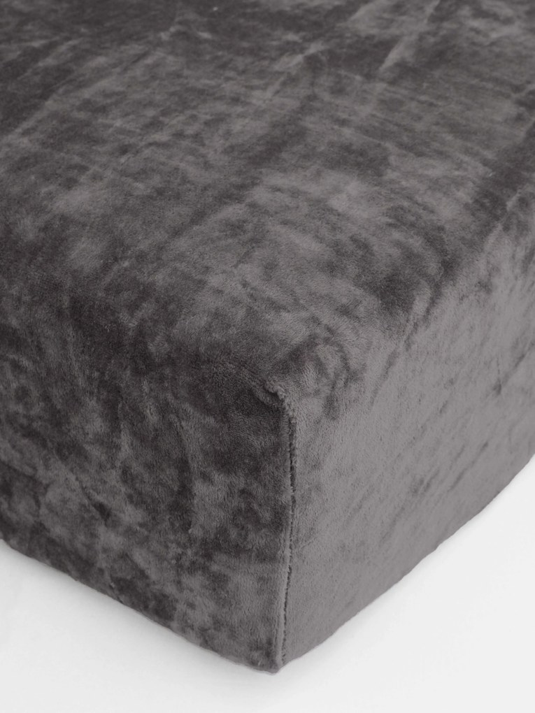 MK Lůžkoviny Prostěradlo mikroplyš Deluxe 160 x 200 cm - tmavě šedé