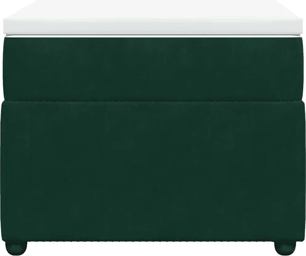 Box spring postel s matrací tmavě zelená 80 x 200 cm samet 3285605