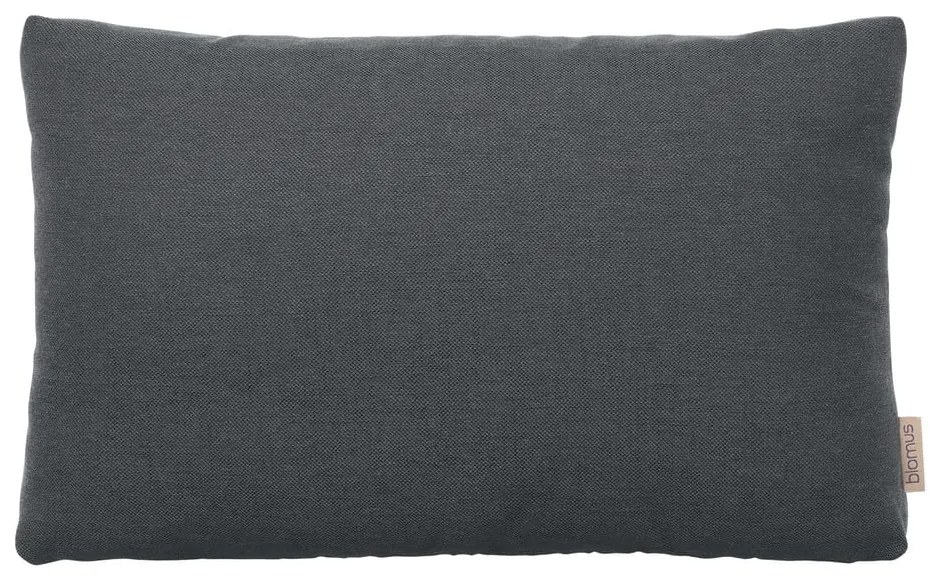 Tmavě šedý bavlněný povlak na polštář Blomus, 60 x 40 cm