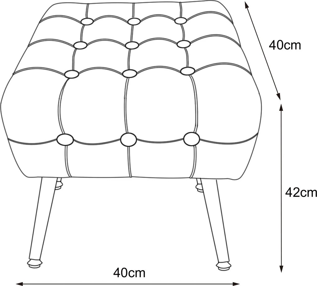 Taburet Quadra lahvově zelený
