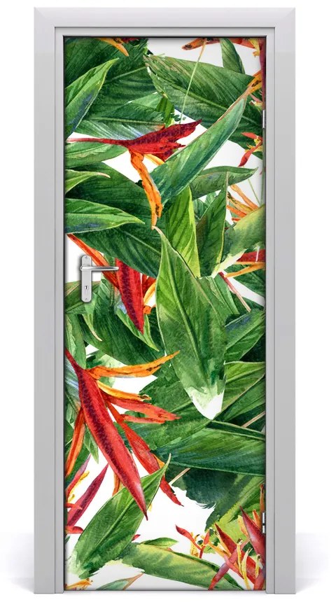 Samolepící fototapeta na dveře Strelitzia reginae 95x205 cm