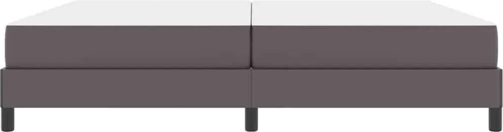 Rám postele s matrací Šedá 200 x 200 cm textil 3398651