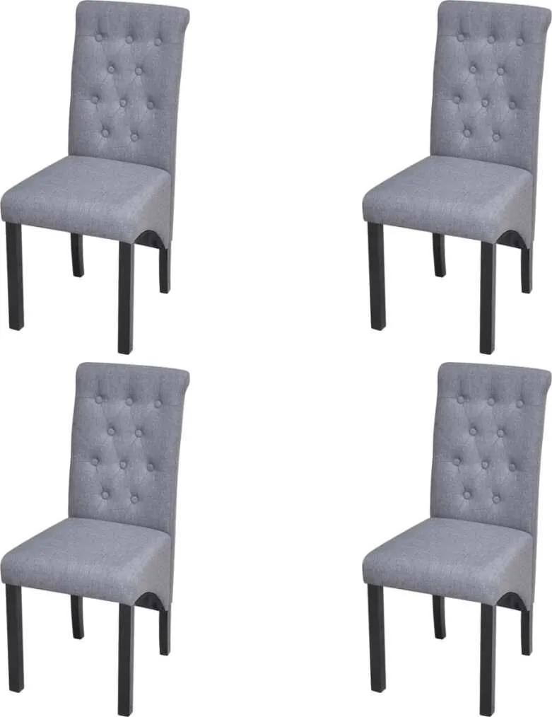 vidaXL Jídelní židle 4 ks textil [272245] Barva: Tmavě šedá