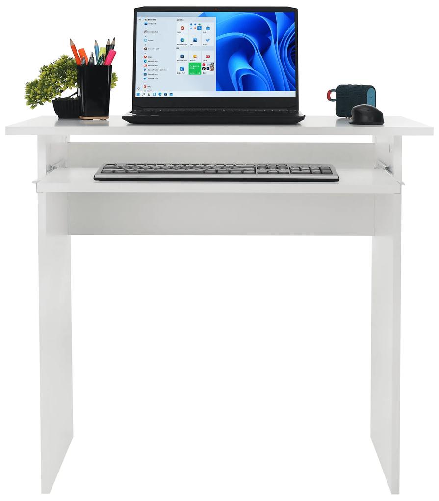 PC stůl, bílá, VERNER NEW