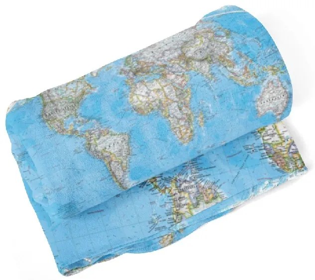 Deka Mapa světa (Rozměr : 150 x 120 cm)
