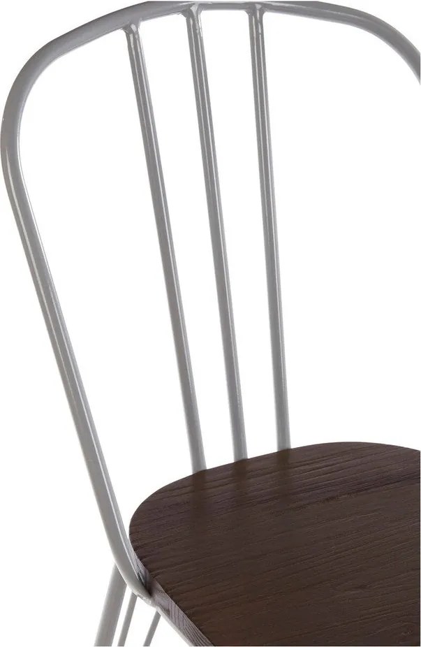 Šedá/v tmavě přírodní barvě jídelní židle z jilmového dřeva District – Premier Housewares