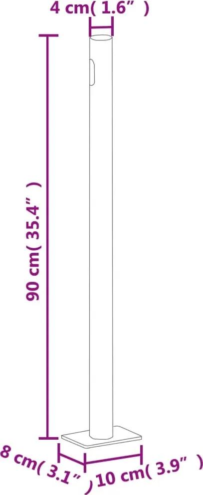 vidaXL Zatahovací boční markýza/zástěna na terasu 140 x 500 cm [48396] Barva: Červená