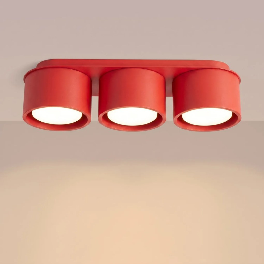 Sollux Lighting Stropní svítidlo MODO 3 červené GX53