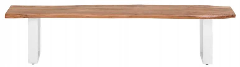 Dřevěná lavice 190x40 Bollywood bílá
