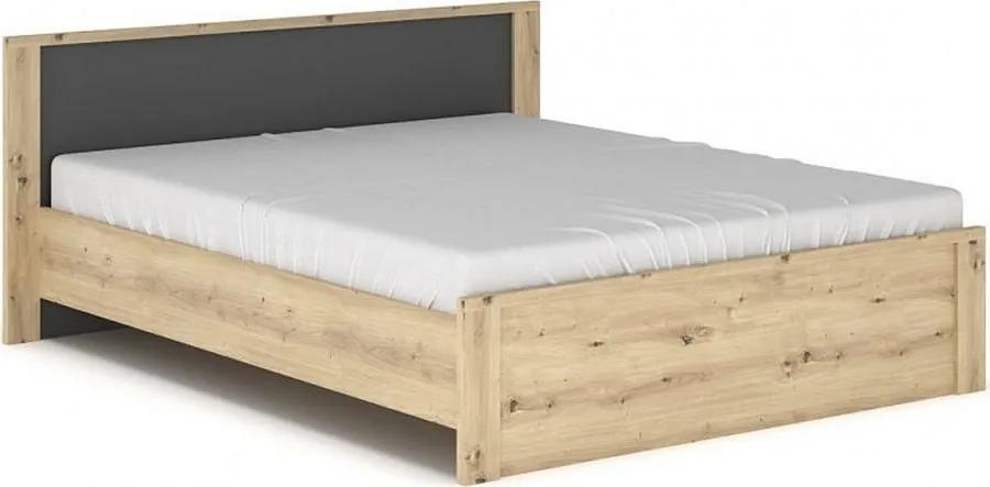 Casarredo - Komfort nábytek Ložnice DOMINIKA dub artisan/šedý (postel 160, 2x NS, komoda 4S)