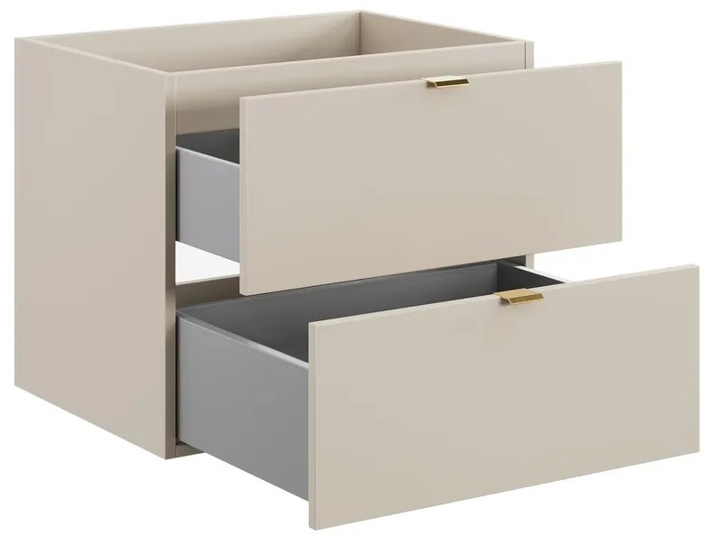 Závěsná skříňka pod umyvadlo Dalia Cashmere Nature s deskou 80 cm kašmírová/dub cremona
