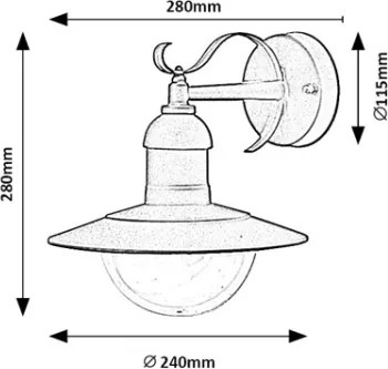 Brilagi - Venkovní nástěnné svítidlo MOLDE 1xE27/60W/230V IP44 černá
