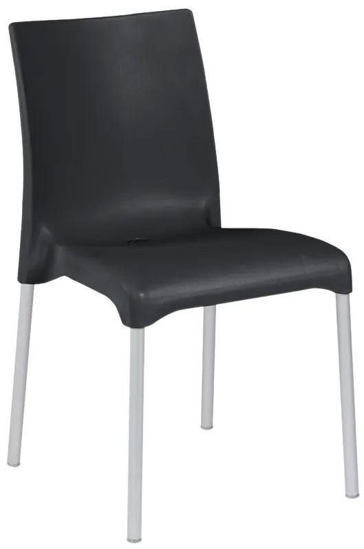GABER - Židle MAYA, černá/hliník