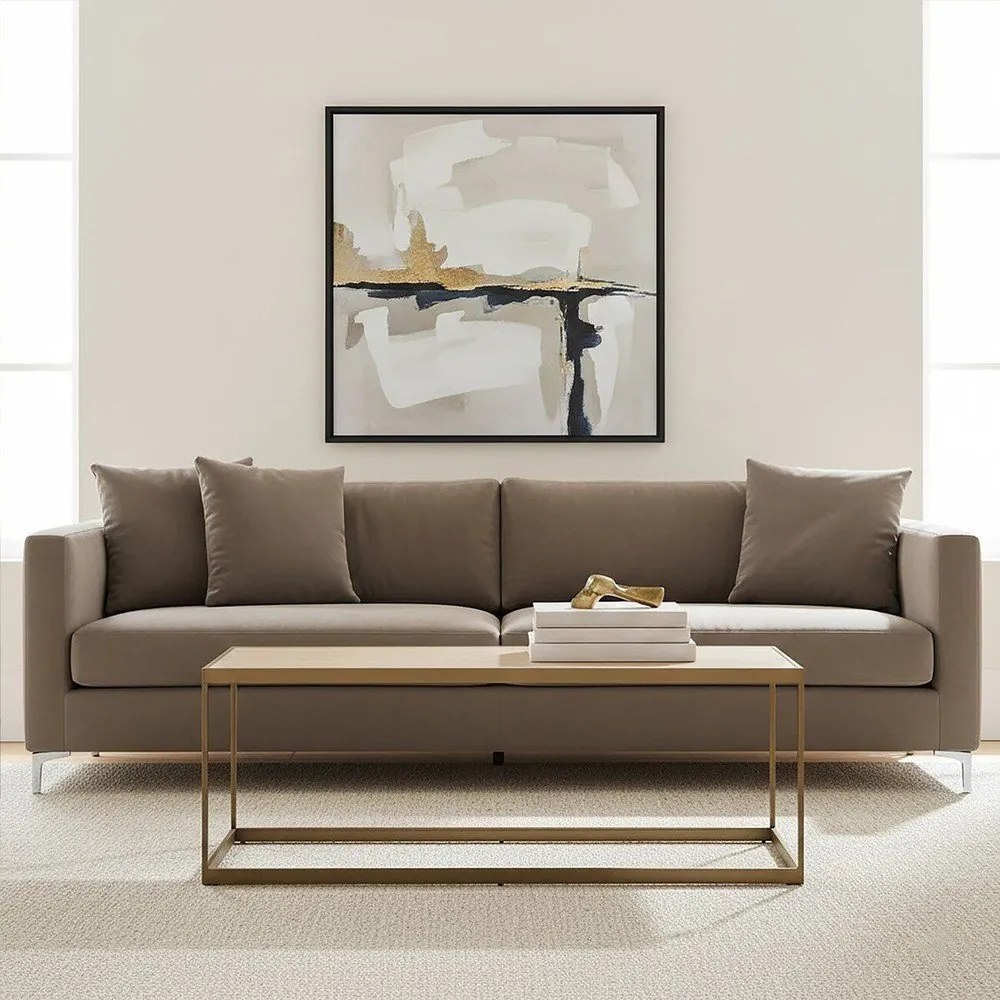 Hnědý/v přírodní barvě konferenční stolek s deskou v dubovém dekoru 40x120 cm Grenoble – Premier Housewares