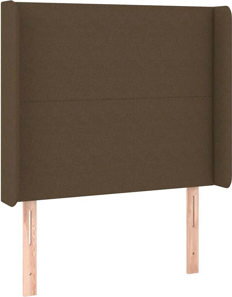 Box spring postel s matrací tmavě hnědá 100 x 200 cm textil 3131812