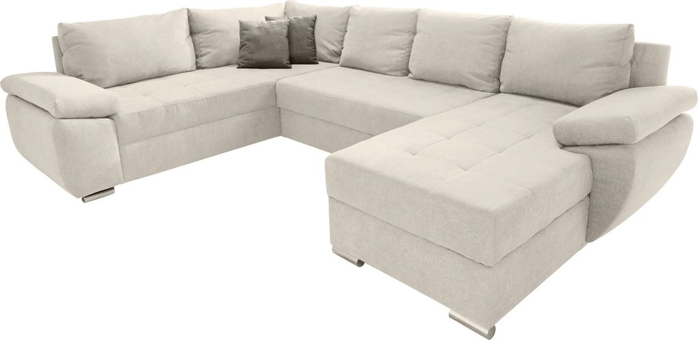 XXXLutz SEDACÍ SOUPRAVA, textil, krémová P & B - Sedací soupravy - 002310003007