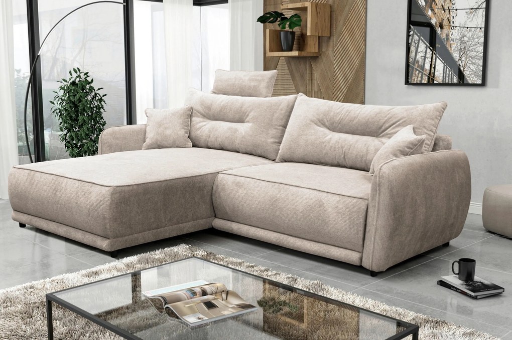 XXXLutz ROHOVÁ SEDAČKA, textil, béžová MID.YOU - Sedací soupravy - 001574006801