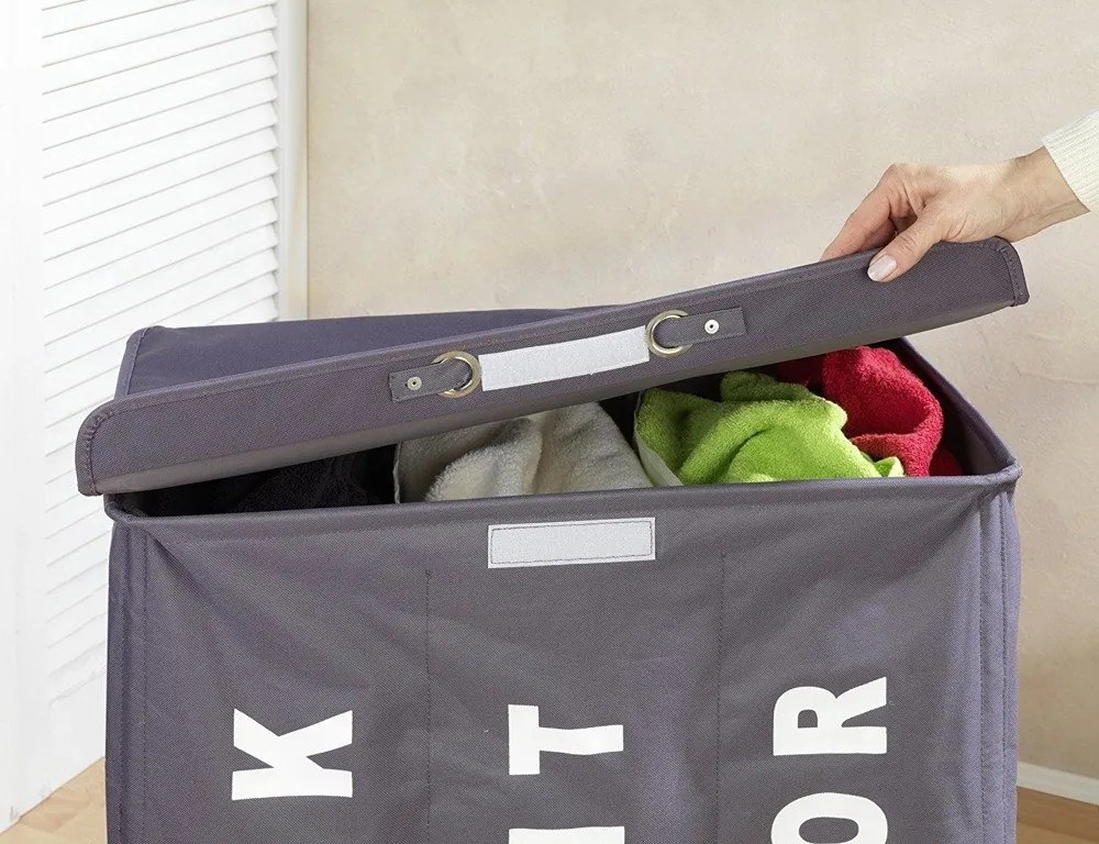 Kontejner na špinavé prádlo TRIVO GREY - až 116 l, WENKO
