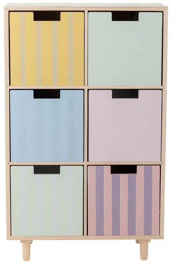 Dětská komoda z masivu pavlovnie v přírodní barvě 55x88,5x25,5 cm Calle – Bloomingville Mini