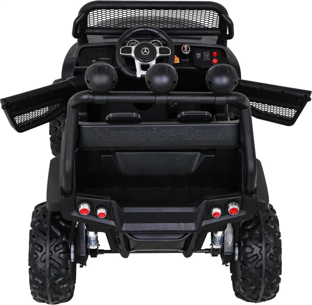 Ramiz Mercedes Benz Unimog elektrické autíčko pro děti černé + terénní pohon 4x4