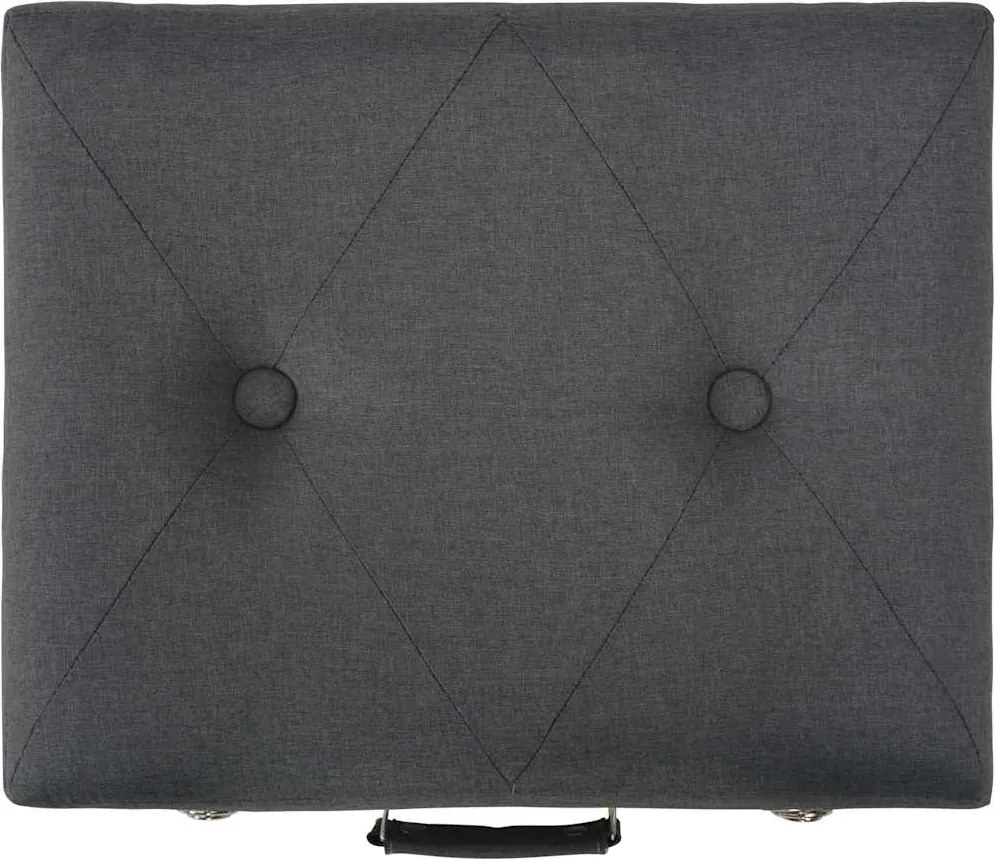 Stolička s úložným prostorem 40 cm tmavě šedá textil 247520