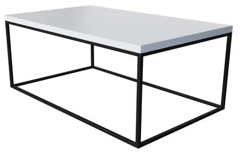 Konferenční stolek Cumi, Barva:: černý mat / bílý lesk