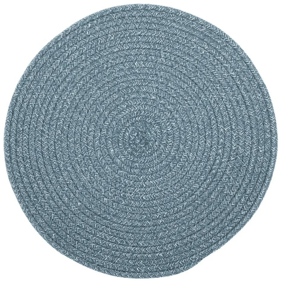 Modré prostírání s příměsí bavlny Tiseco Home Studio, ø 38 cm