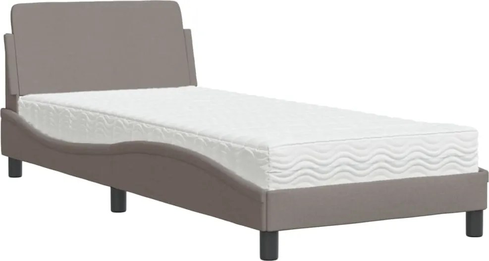 Postel s matrací Dover taupe 90 x 190 cm textil 3208308