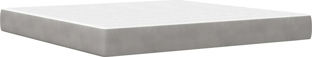 Rám postele s matrací s matrací Světle šedá 200 x 200 cm samet 3414819