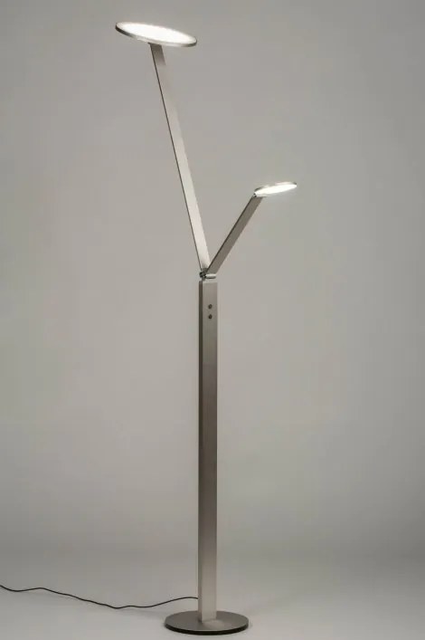 Stojací designová lampa Asymetrico Gene Silver