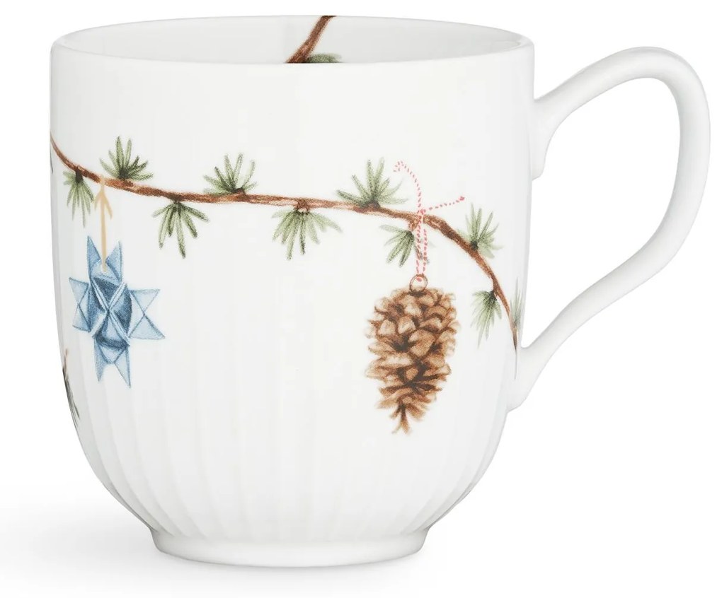 KÄHLER Hrnek Hammershøi Christmas 2020, zelená barva, bílá barva, porcelán