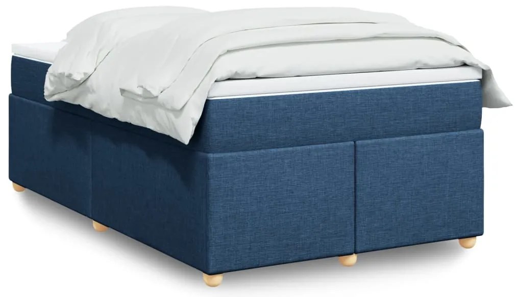 Box spring postel s matrací modrá 120x200 cm textil 3285372
