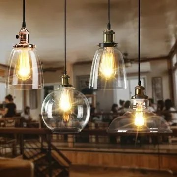 Toolight - Závěsné skleněné stropní svítidlo Verto C, čiré sklo, OSW-00138