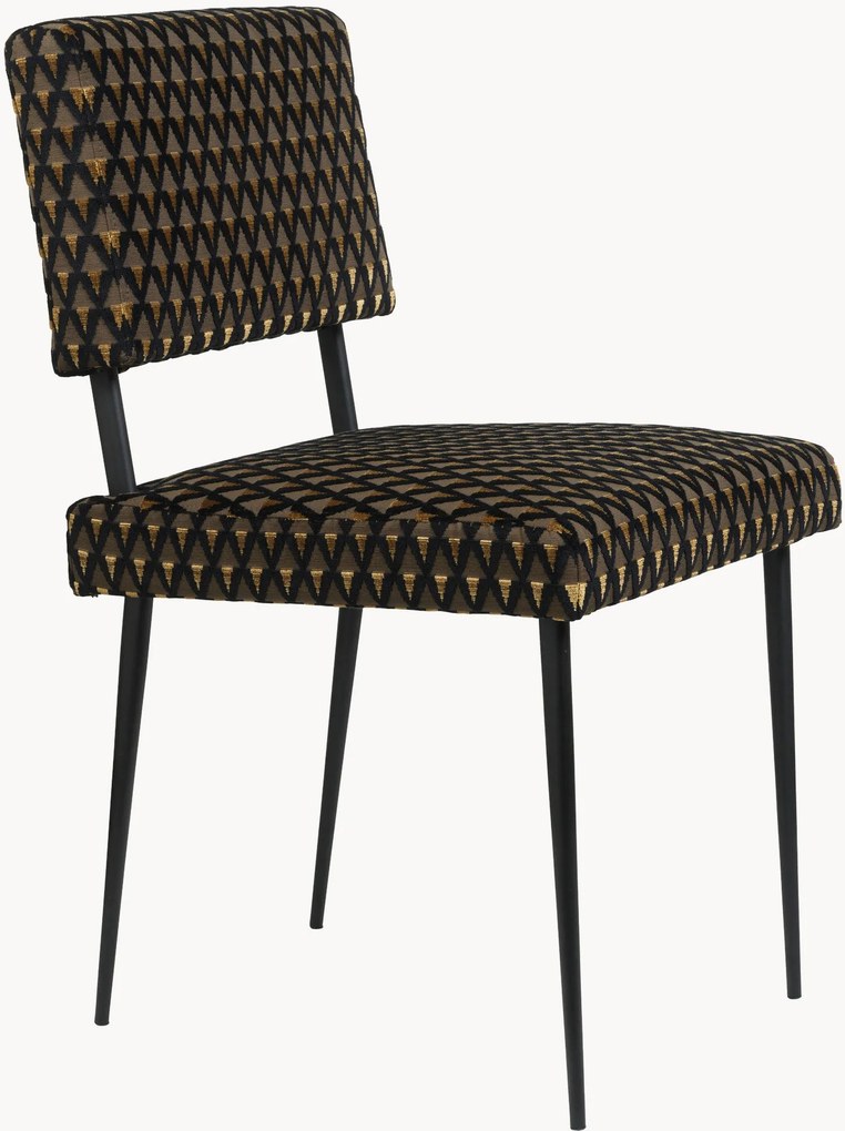 Čalouněná sametová jídelní židle M-Chair