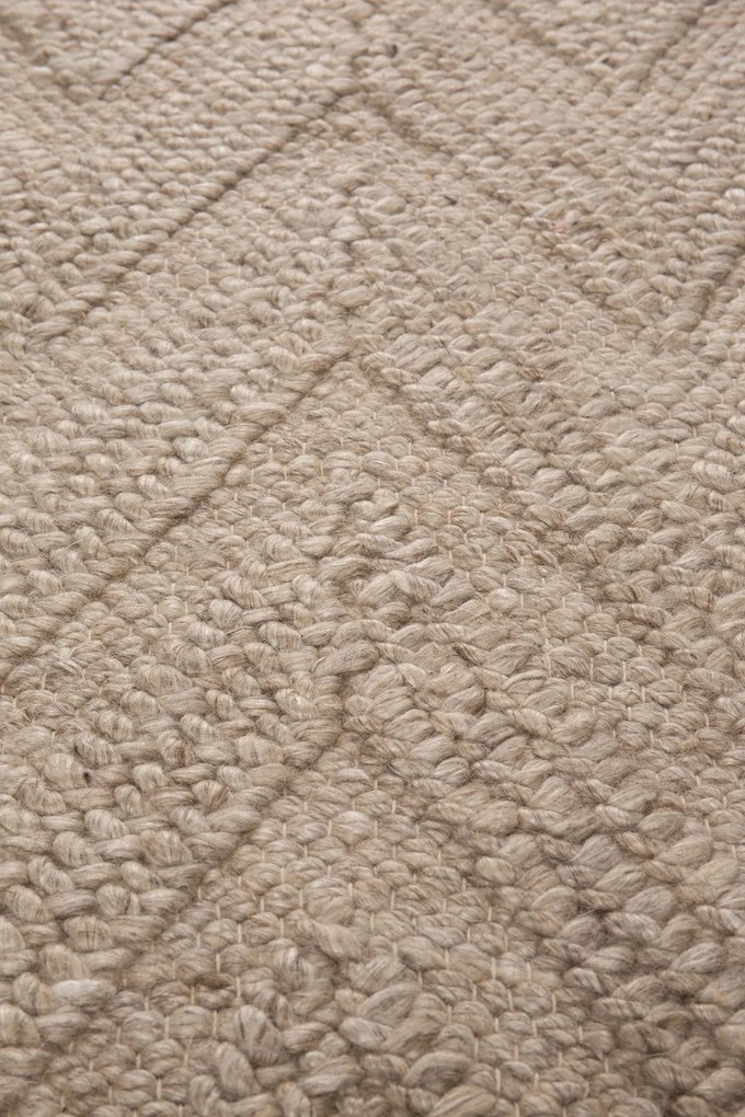 U-style Béžový koberec NUPA 170x240 cm s geometrickým vzorem